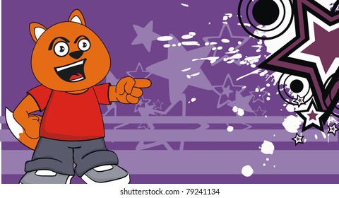 Fox Kid Cartoon Background Vector Format Stock Vector (Royalty Free ...