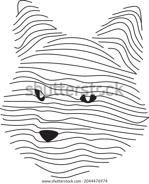Fox Line Art Abstract Outline Fox Stock Vector (Royalty Free ...