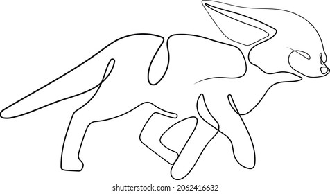 572 One line drawing fox Stock Vectors, Images & Vector Art | Shutterstock
