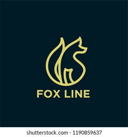 Fox Line Logo Icon Designs Vector Stock Vector (Royalty Free ...