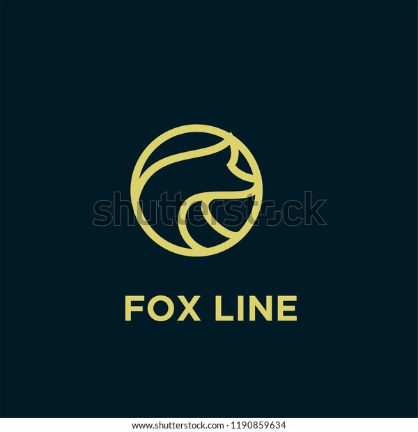 Fox Line Logo Icon Designs Vector Stock Vector (Royalty Free ...