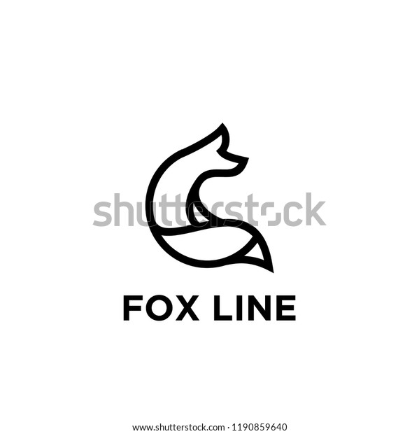Fox Line Logo Icon Designs Vector Stock Vector (Royalty Free ...