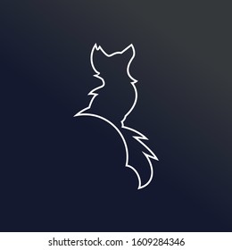 Fox Logo Design One Line Logo: vector de stock (libre de regalías ...