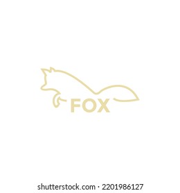 Fox Logo Line Art Modern Stock Vector (Royalty Free) 2201986127 ...
