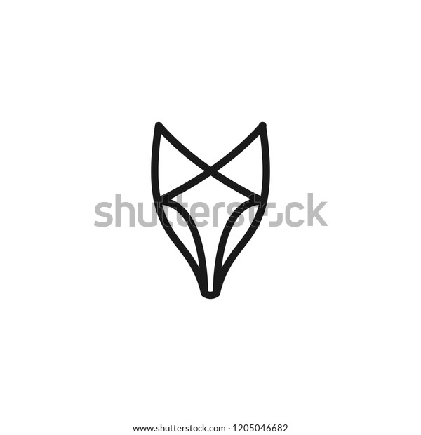 Fox Logo Vector Icon Illustration Stock Vector (Royalty Free) 1205046682