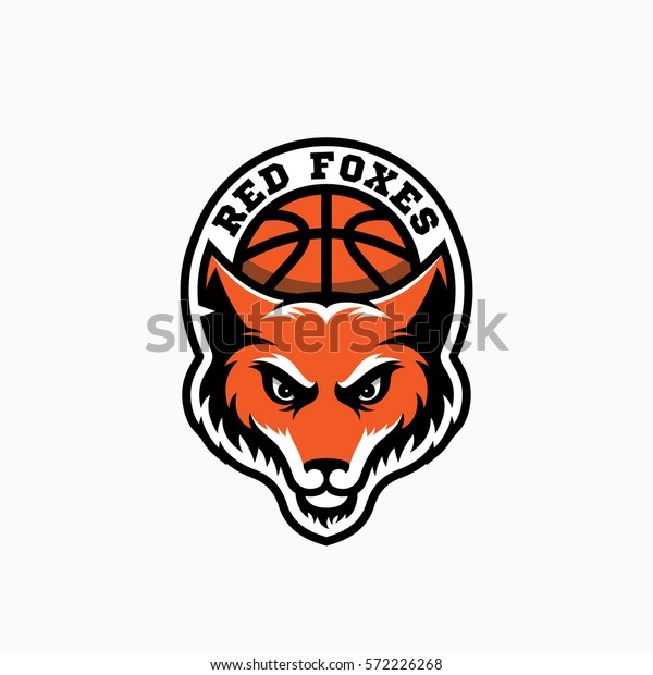 Fox Mascot Basketball Team Vector Illustration Stock Vector (Royalty ...