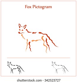 Fox Pictogram Stock Vector (Royalty Free) 342523727 | Shutterstock