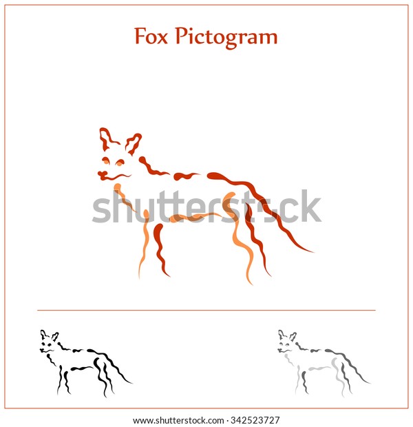 Fox Pictogram Stock Vector (Royalty Free) 342523727 | Shutterstock