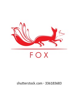 Fox Red Foxes Motion Design Template Stock Vector (Royalty Free ...