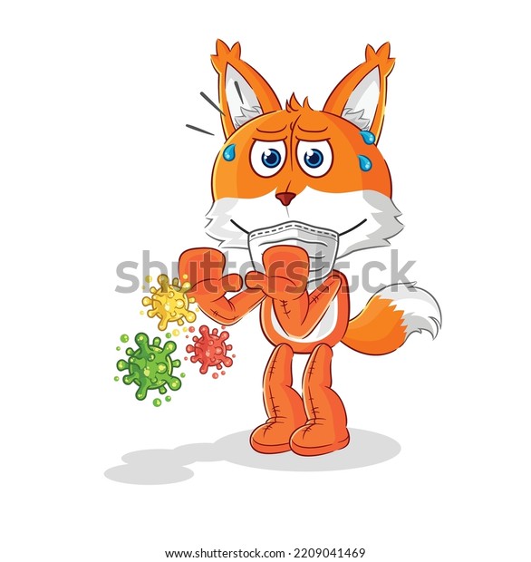 Fox Refuse Viruses Cartoon Cartoon Mascot Stock Vector (Royalty Free ...