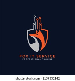 Fox Service Logo Template Stock Vector (Royalty Free) 1139332142 ...