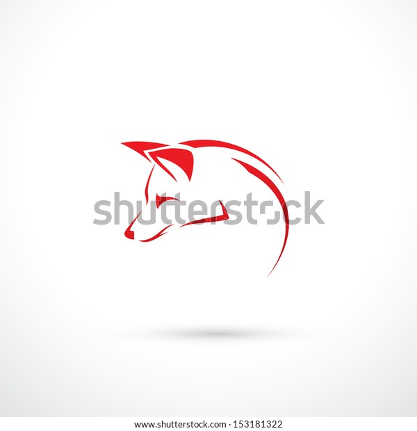 Fox Sign Vector Illustration Stock Vector (Royalty Free) 153181322