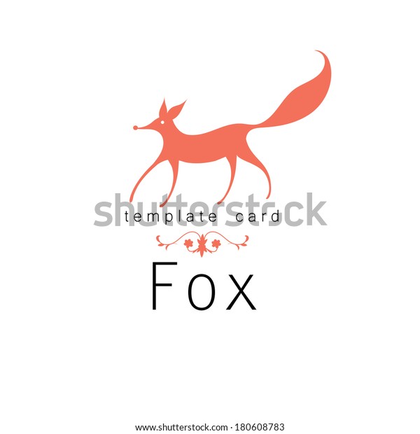 Fox Silhouette Graphic Card Text Stock Vector (Royalty Free) 180608783 ...