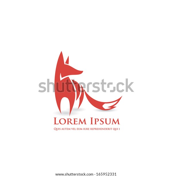 Fox Symbol Vector Illustration Stock Vector (Royalty Free) 165952331