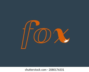 Fox Word Mark Logo Lettering Sign Stock Vector (Royalty Free ...