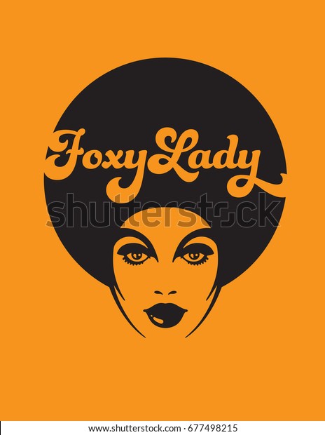 Foxy Lady Retro Illustration Vector Design Stock Vector (Royalty Free ...