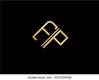 Ap Square Shape Letter Logo Design Stock Vector (Royalty Free ...