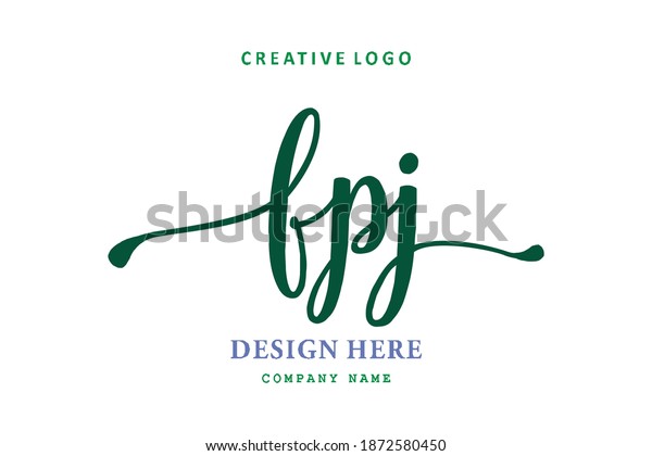 Fpj Lettering Logo Simple Easy Understand Stock Vector (Royalty Free ...