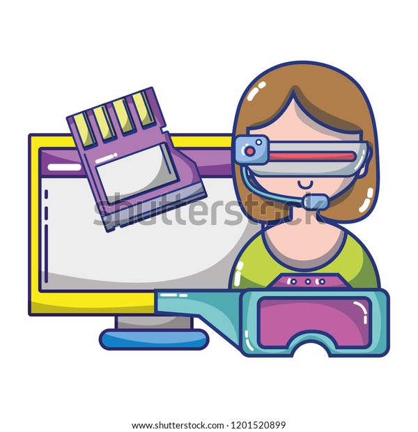 Fpv Goggles Technology Cartoons Stock Vector (Royalty Free) 1201520899 ...