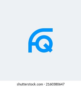 Fq Monogram Logo Blue Color Stock Vector (Royalty Free) 2160380647 ...