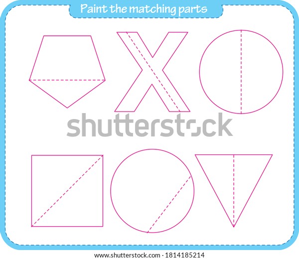 Fraction Mathematics Kid Paint Find Matching Stock Vector (Royalty Free ...
