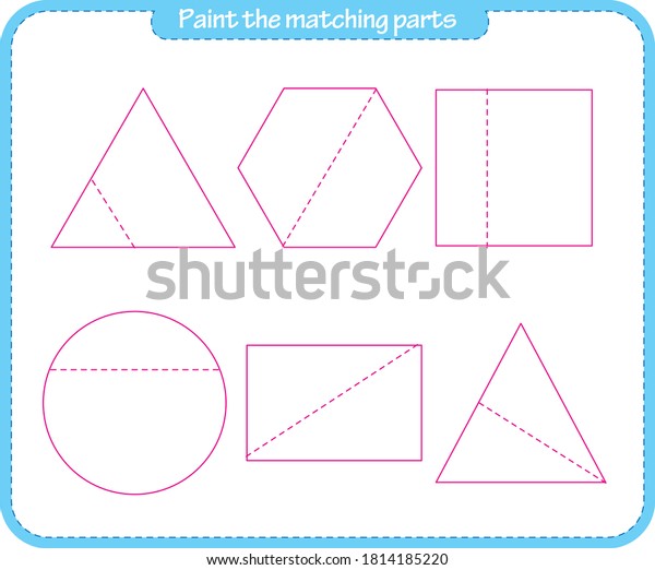 Fraction Mathematics Kid Paint Find Matching Stock Vector (Royalty Free ...