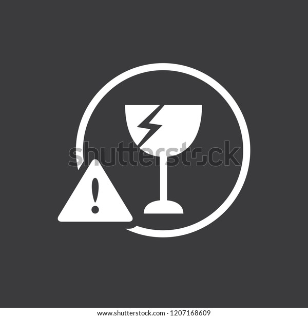 Fragile Easy Break Danger Glass Warning Stock Vector (Royalty Free ...
