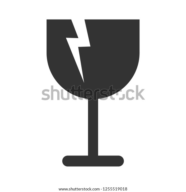Fragile Iconeasily Breakable Goods Vector Signcaution Stock Vector ...