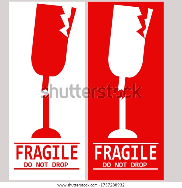 Fragile Logo Vector Perfect Box Package Stock Vector (Royalty Free ...
