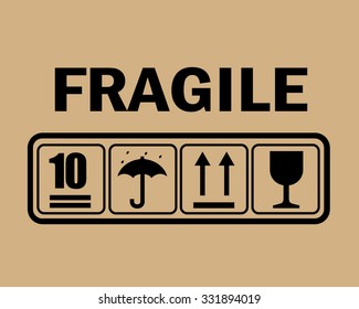 Fragile Packaging Symbols Stock Vector (Royalty Free) 331894019 ...