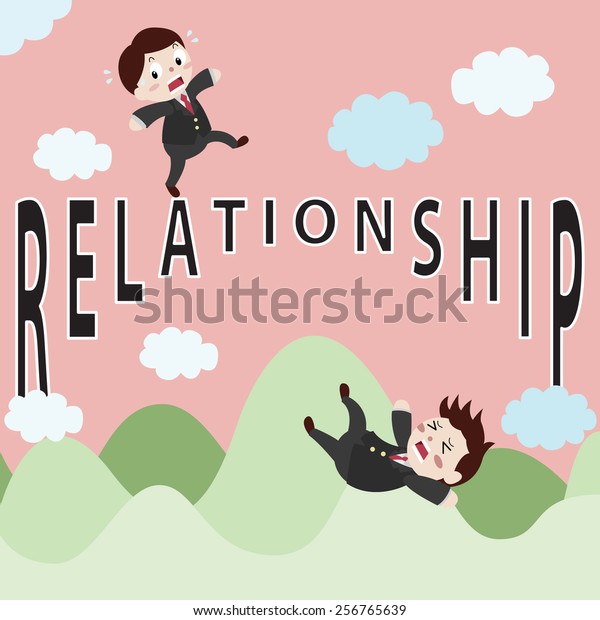 Fragile Relationship Cartoon Vector Stock Vector (Royalty Free ...