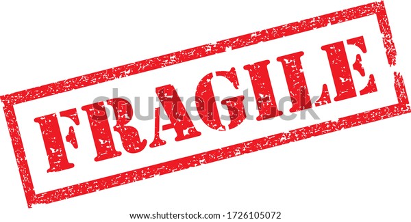 Fragile Stamp Red Text Rubber Stamp Stock Vector (Royalty Free ...