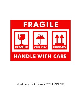 Fragile Sticker Packaging Vector Stock Illustration Stock Vector ...