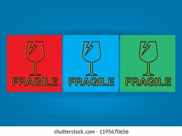 Fragile Sticker Shipping Vector Eps 10: vector de stock (libre de ...