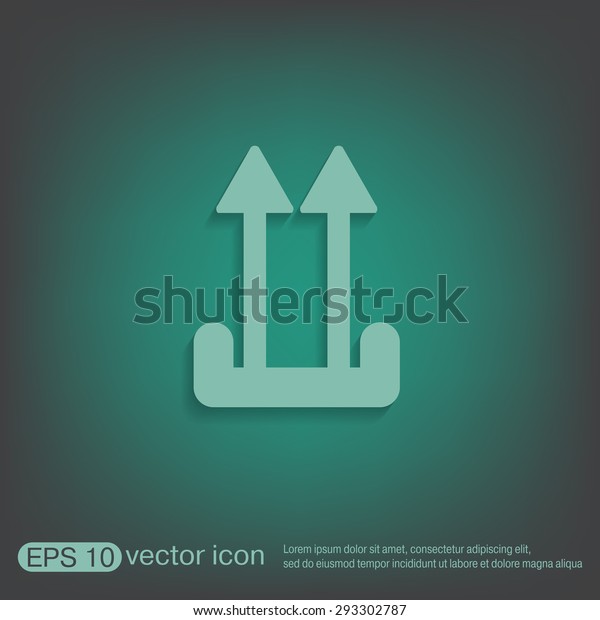 Fragile Symbol Arrow Logistic Icon Stock Vector (Royalty Free ...