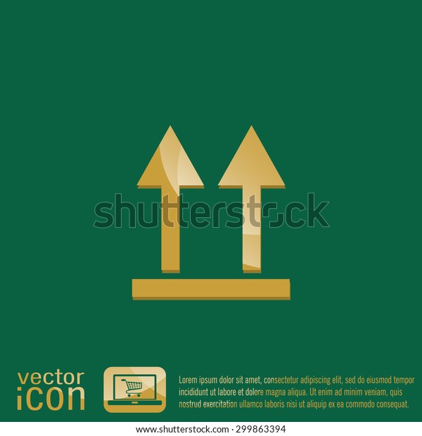 Fragile Symbol Arrow Logistic Icon Stock Vector (Royalty Free ...