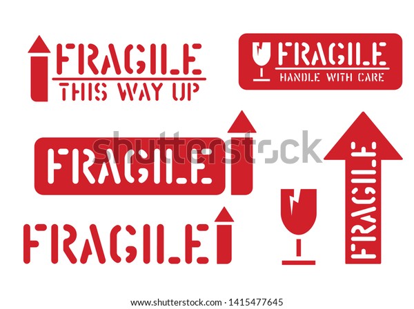Fragile This Way Handle Care Box Stock Vector (Royalty Free) 1415477645 ...