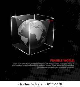 Fragile World Vector Abstract Concept Stock Vector (Royalty Free ...