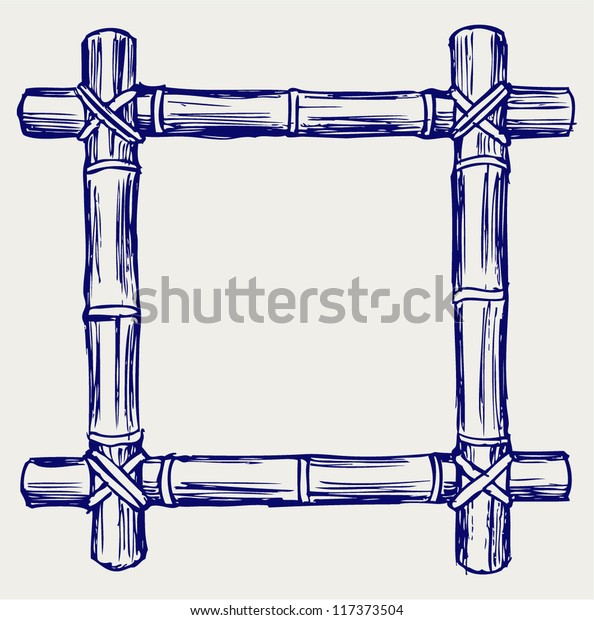 Frame Bamboo Doodle Style Stock Vector (Royalty Free) 117373504 ...