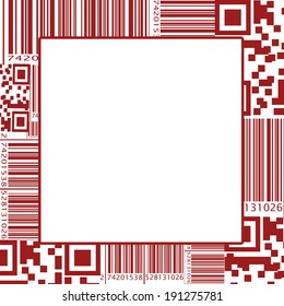 Frame Barcode Style On White Vector Stock Vector (Royalty Free ...