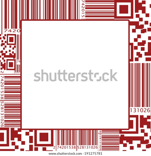 Frame Barcode Style On White Vector Stock Vector (Royalty Free ...