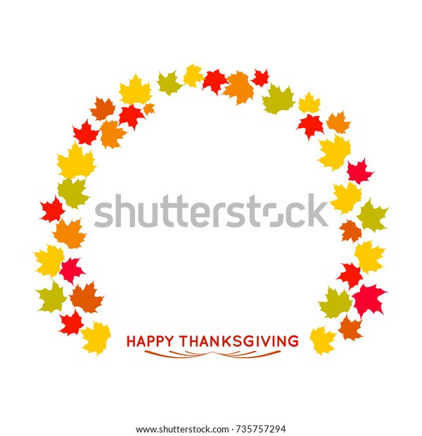 Frame Beautiful Leaves Maple Arch Inscription Stock Vector (Royalty ...