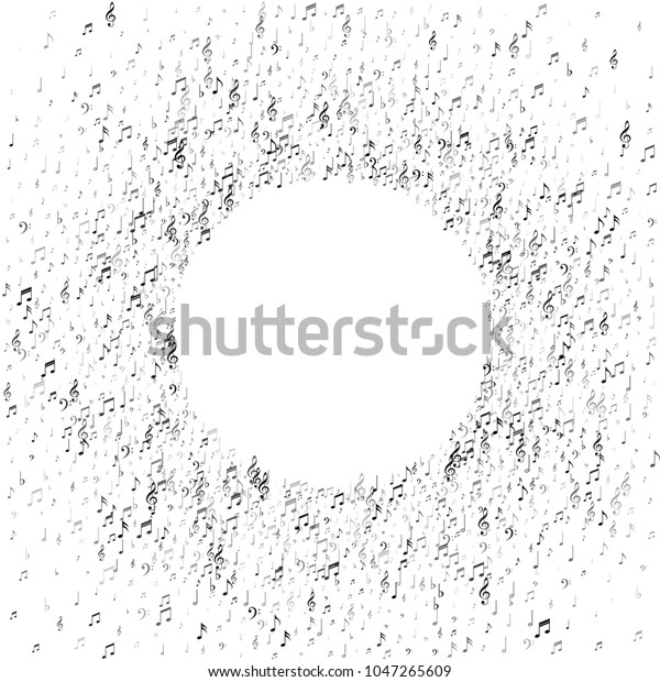 Frame Black White Music Note Texture Stock Vector (Royalty Free ...