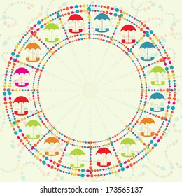 Frame Border Carnival Ferris Wheel Element Stock Vector (Royalty Free ...