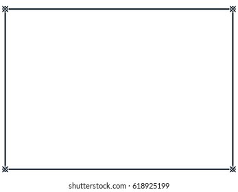 Frame Border Line Page Vector Vintage Stock Vector (Royalty Free ...
