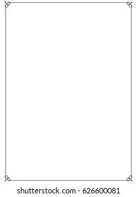 Frame Border Line Page Vector Vintage Stock Vector (Royalty Free ...