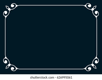 Frame Border Line Page Vector Horizontal Stock Vector (Royalty Free ...