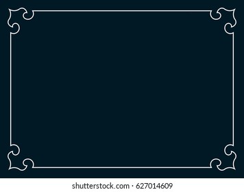 Frame Border Line Page Vector Horizontal Stock Vector (Royalty Free ...