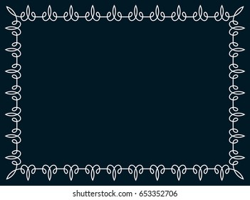 Frame Border Line Page Vector Horizontal Stock Vector (Royalty Free ...