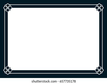 Frame Simple Border Horizontal Stock Vector (Royalty Free) 684649621 ...